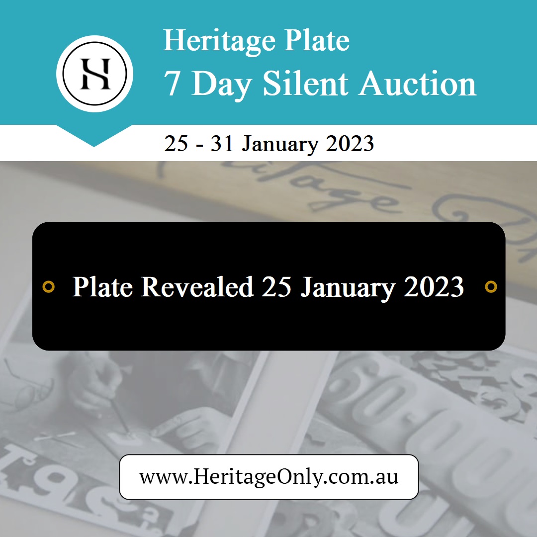 Silent Auction Plate Revealed - Heritage Only